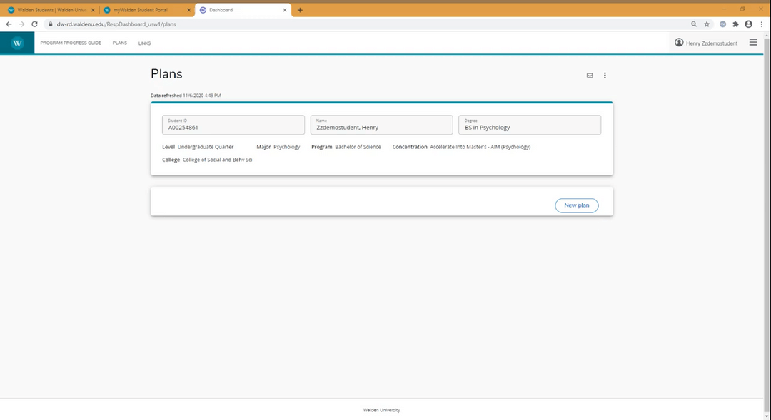 Walden | Degree Works | Student Education Planner
