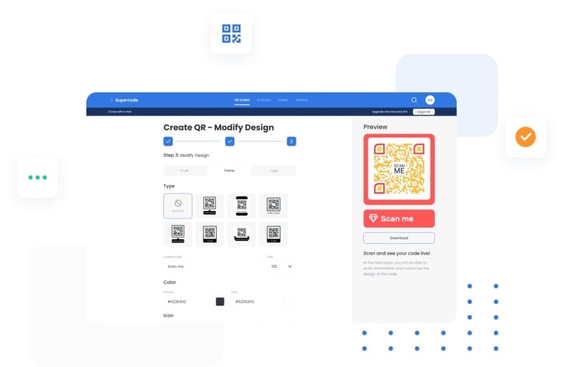 Create QR Codes in Seconds | Supercode QR Code Generator