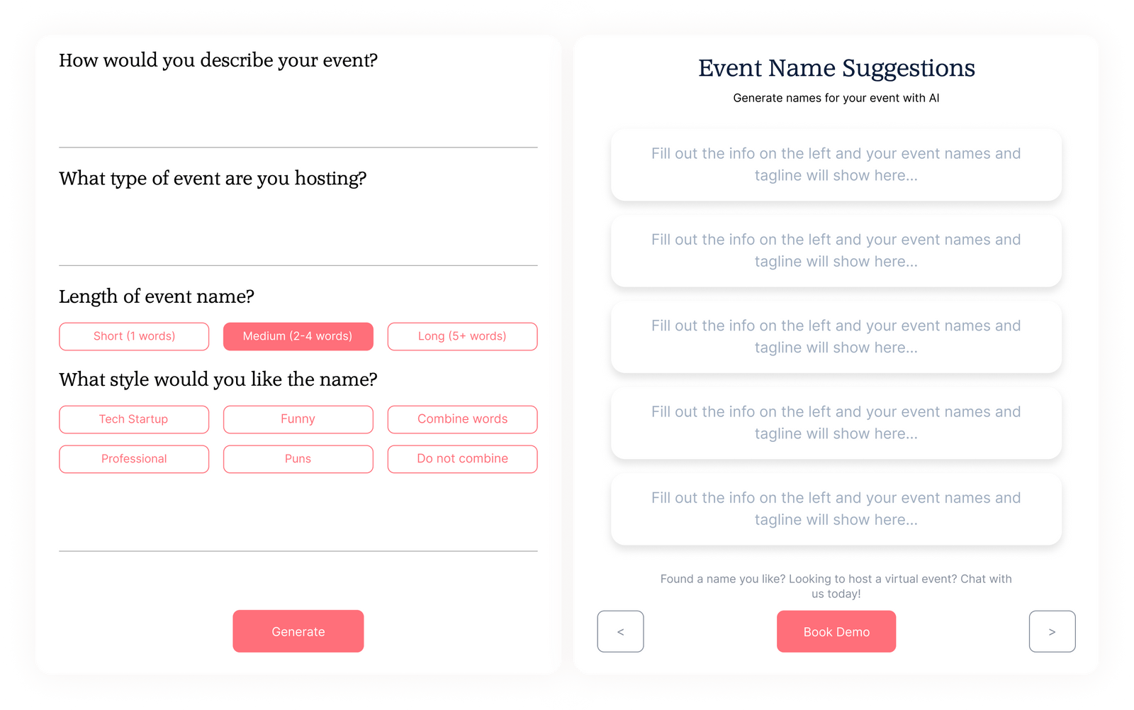 AI Event Name Generator