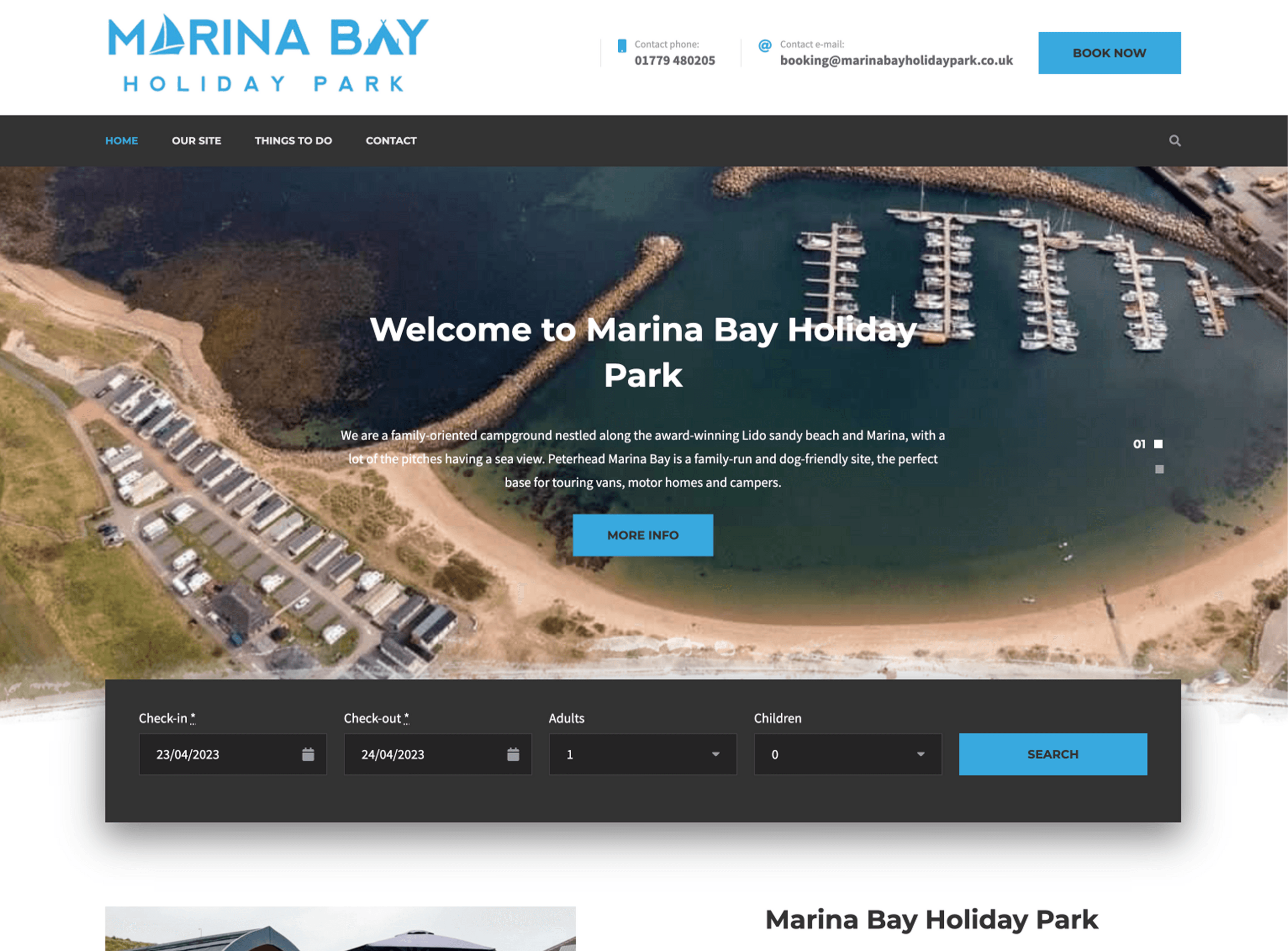 BCreativ Design: Marina Bay Holiday Park Website