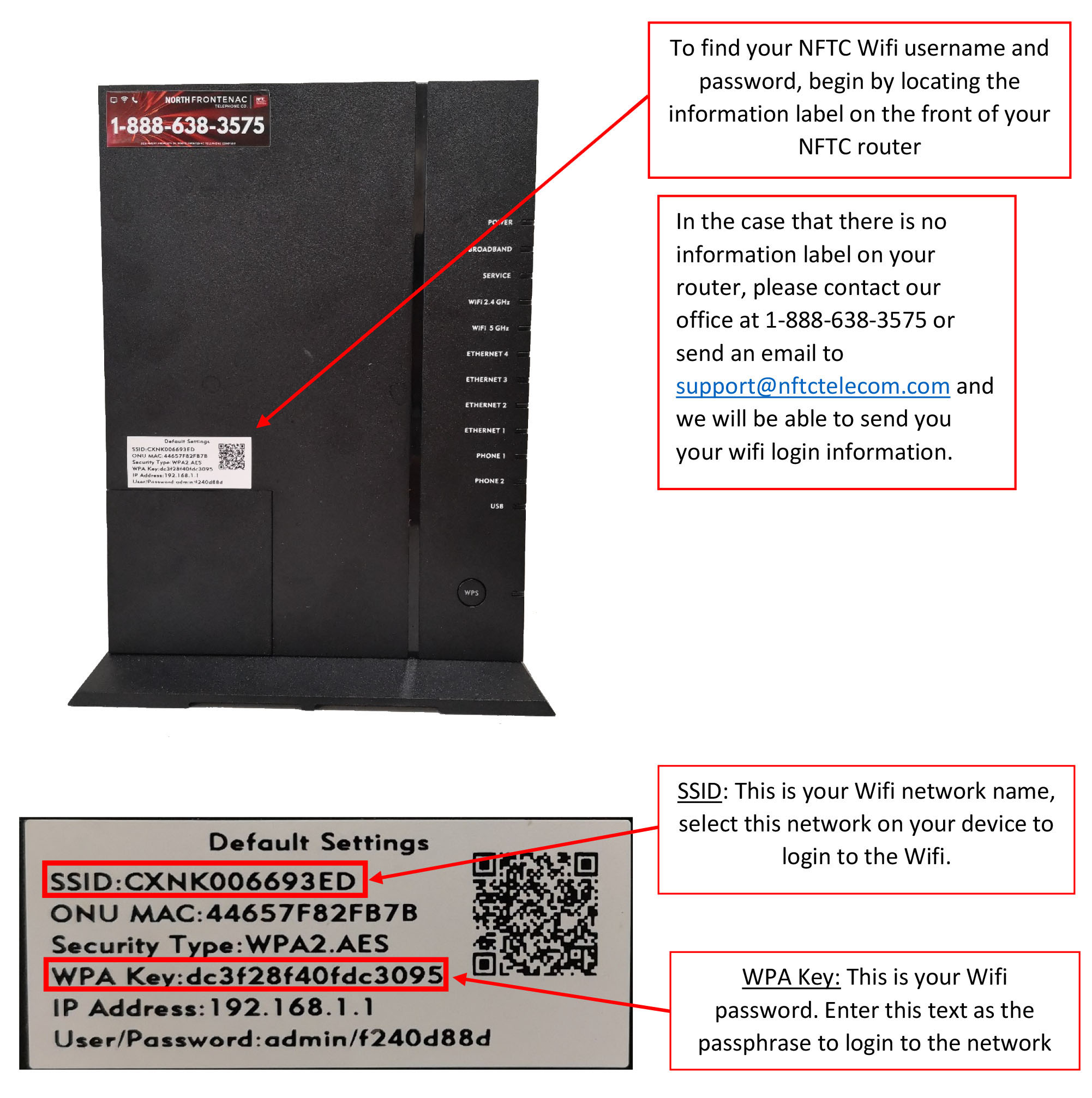 What is my Wi-Fi username and password? - NFTC