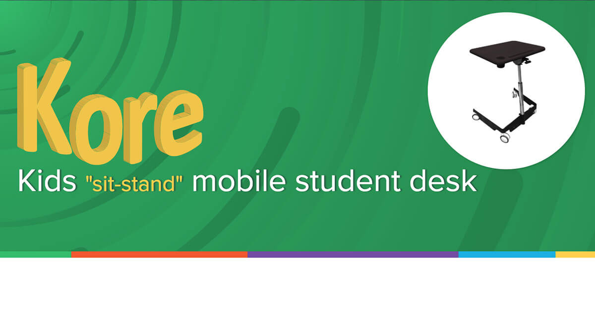 Kids Sit-Stand Mobile Student Desk