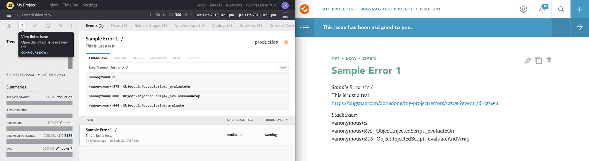 Automate error tracking with DoneDone and Bugsnag - DoneDone