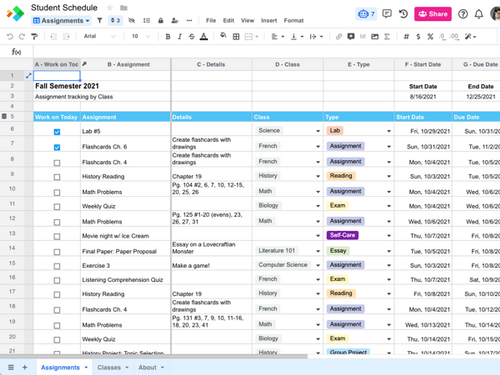 Free Class Assignment Schedule Template Spreadsheet Templates free-class-assignment-schedule-template-spreadsheet-templates