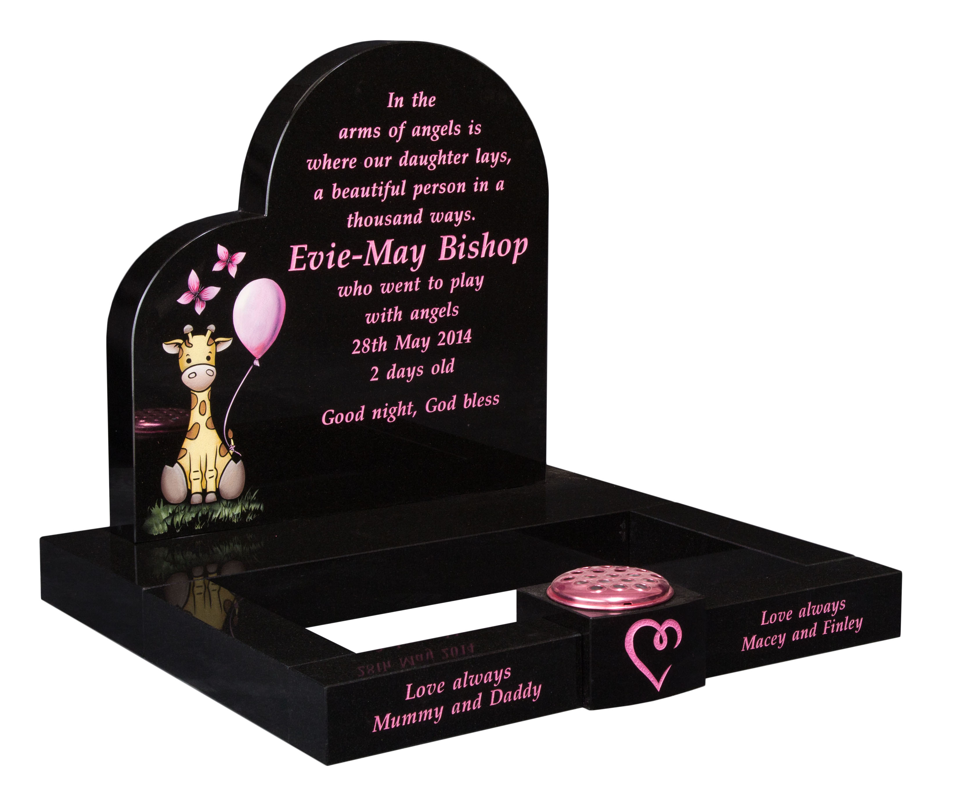 Double Arch headstone with kerb set by Ross Stonecraft UK Ltd | Slough ...
