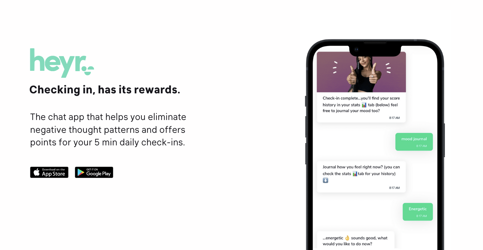 Heyr is the mental health app rewarding users for checking-in