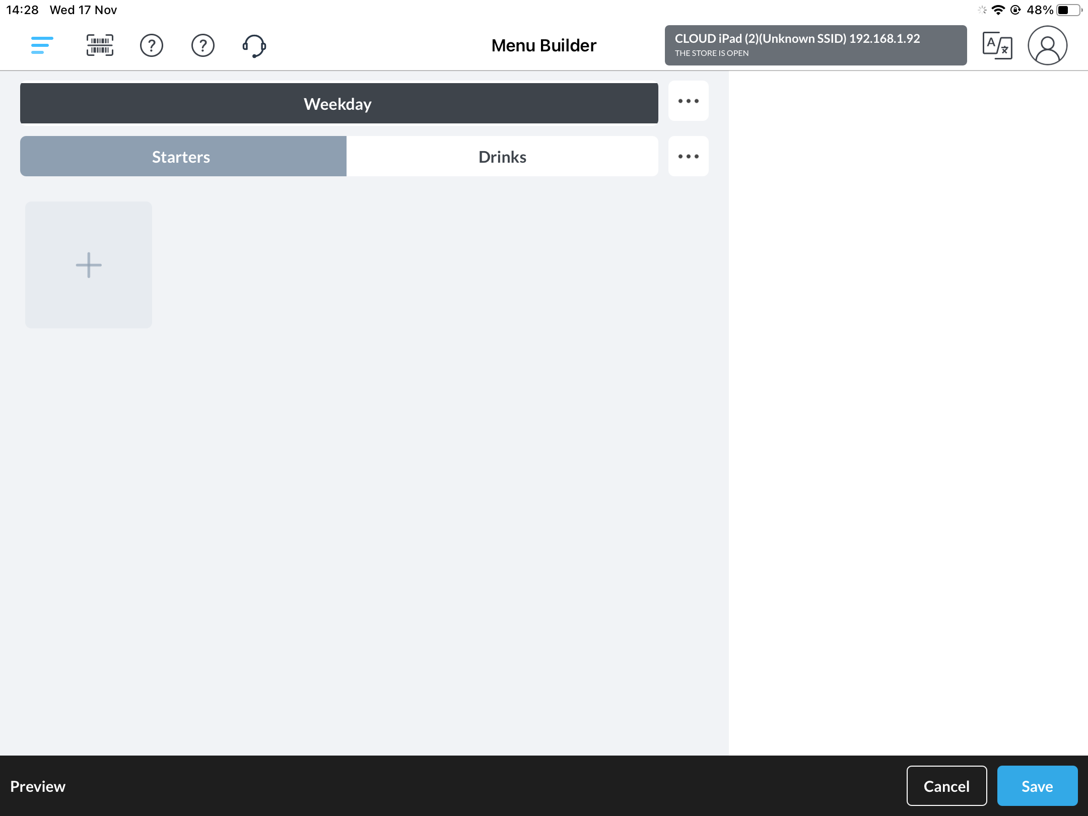 Creating and Managing Menu on POS