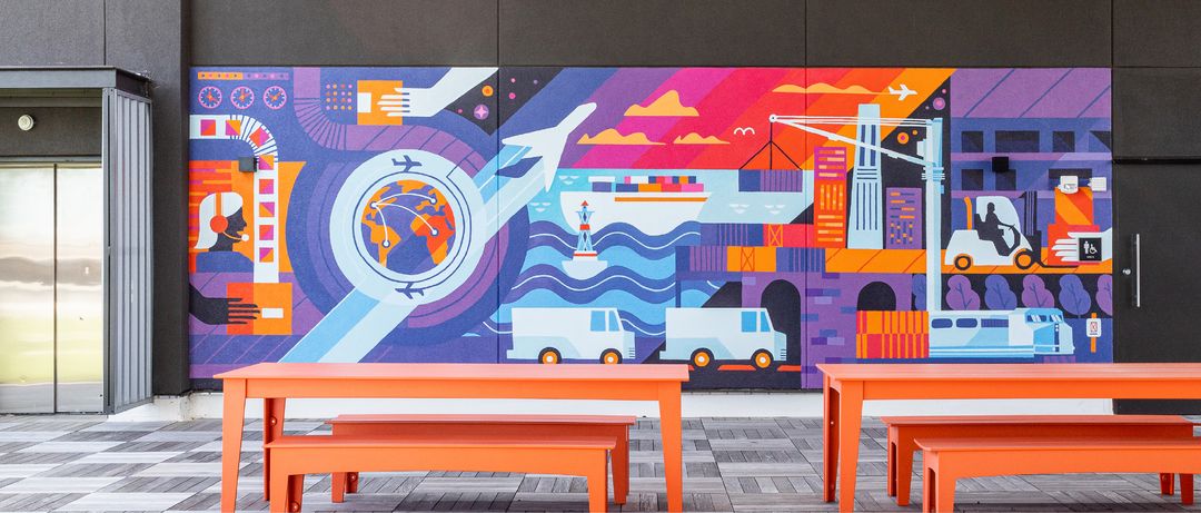 Case Study: FedEx Logistics Rooftop Murals | Illustration, Design ...