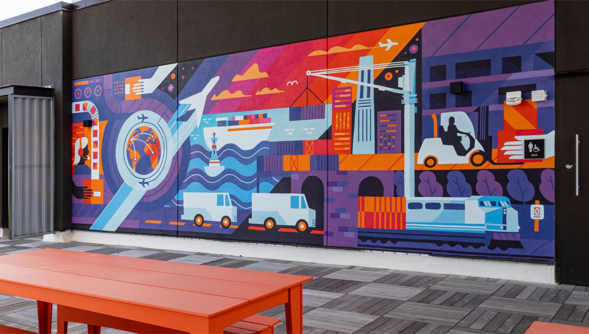 Case Study: FedEx Logistics Rooftop Murals | Illustration, Design ...