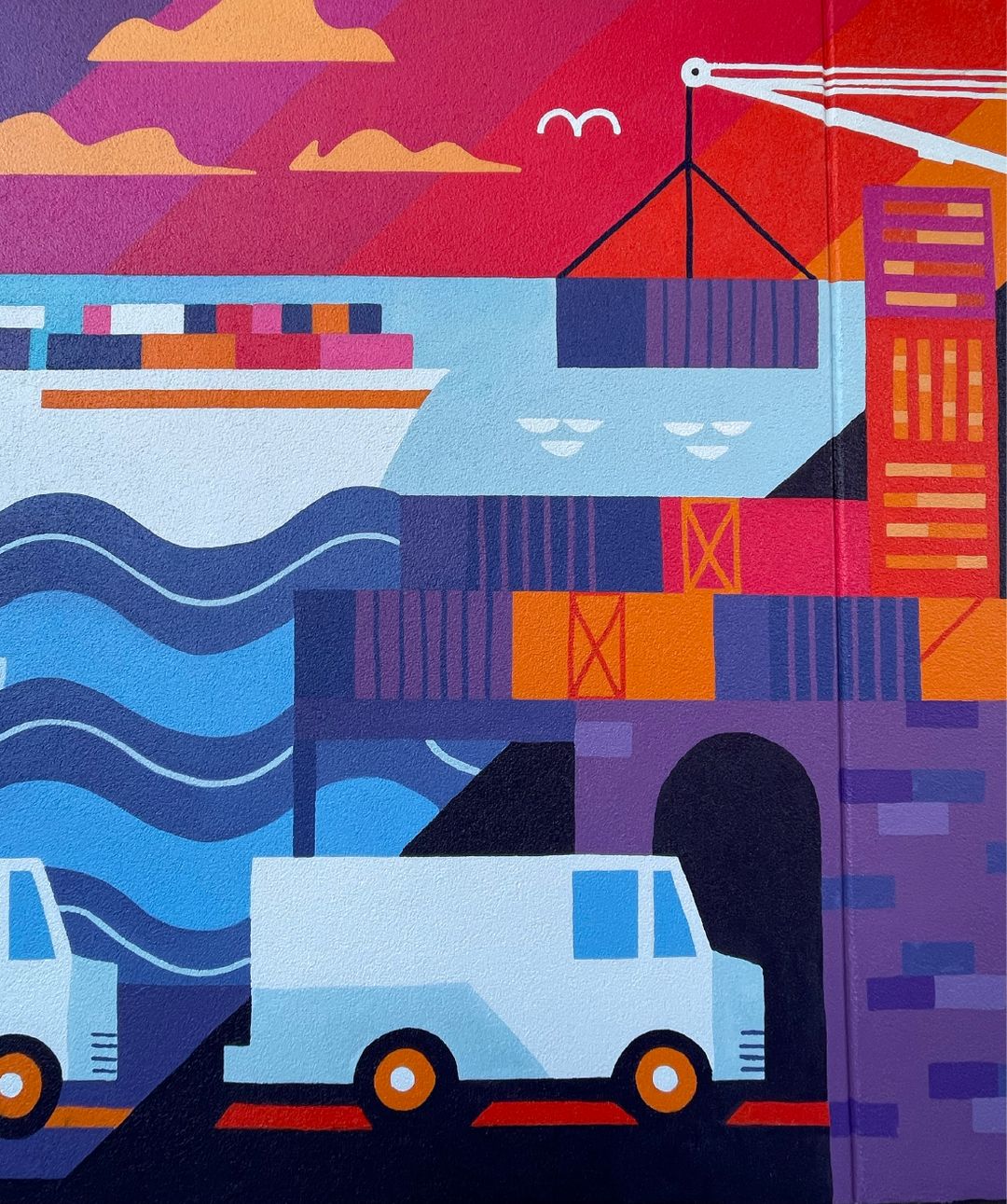 Case Study: FedEx Logistics Rooftop Murals | Illustration, Design ...