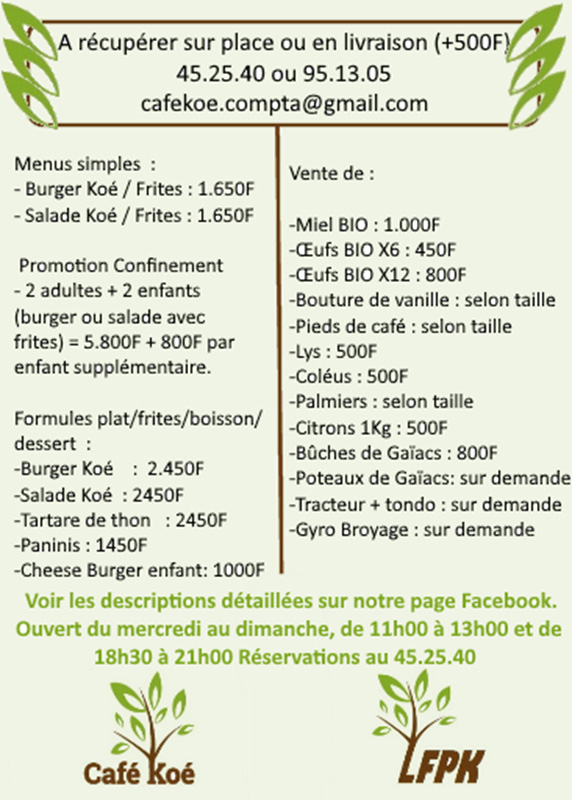 Café Koé - Consultez notre menu sur Miam.nc