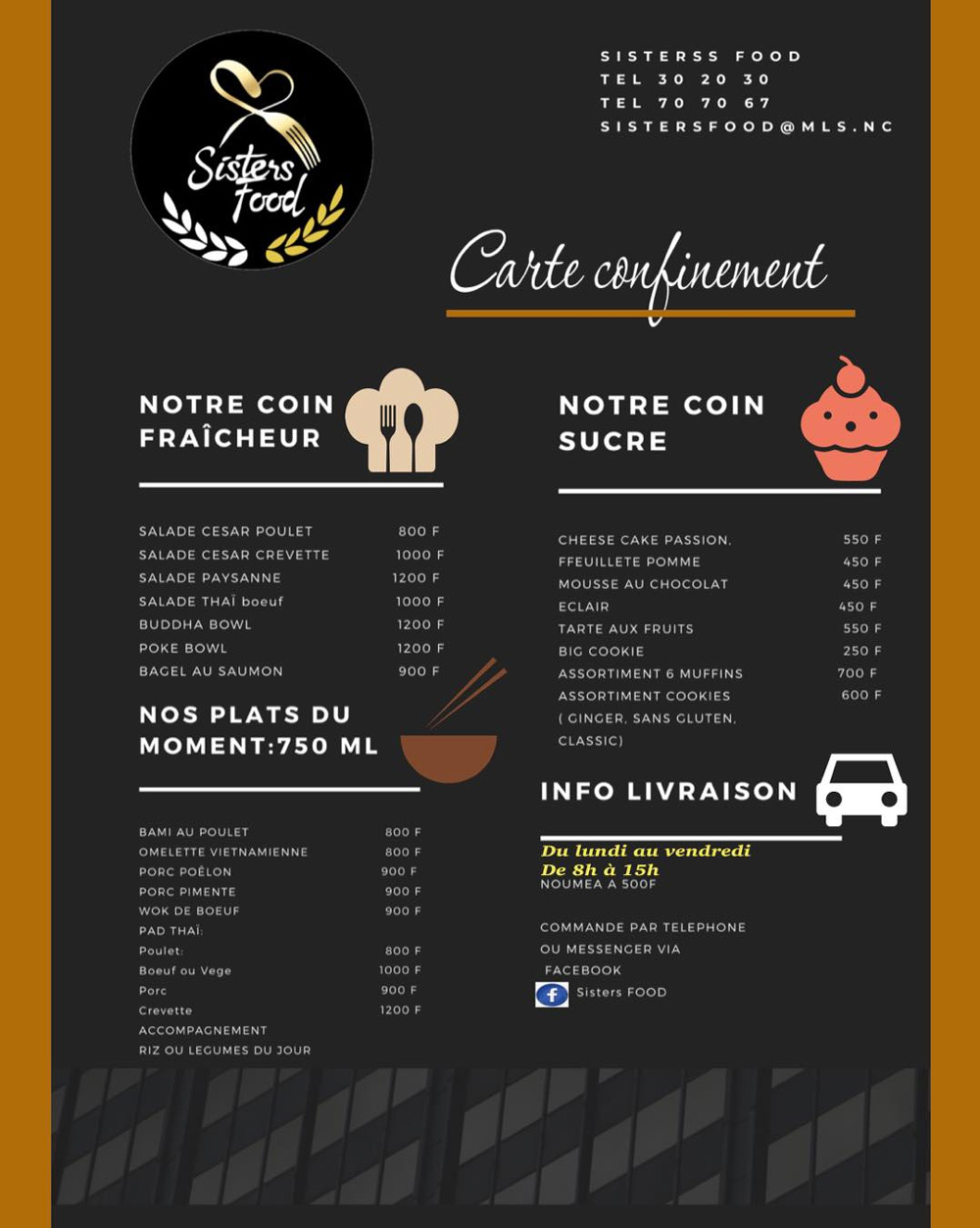 Sisters Food - Consultez notre menu sur Miam.nc