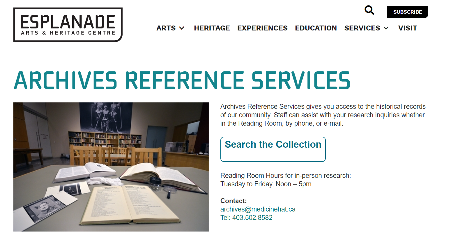 Archives References Section