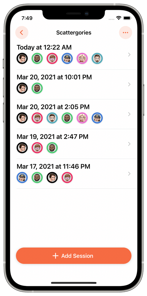 Scorecard: iOS Score Tracking App