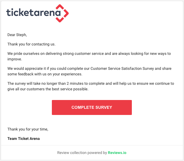 Review Email Template