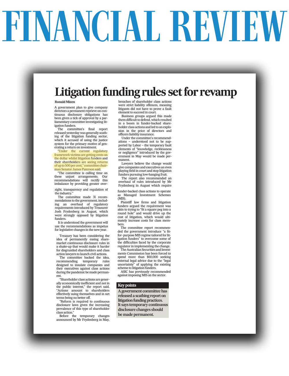 Litigation funding rules set for revamp