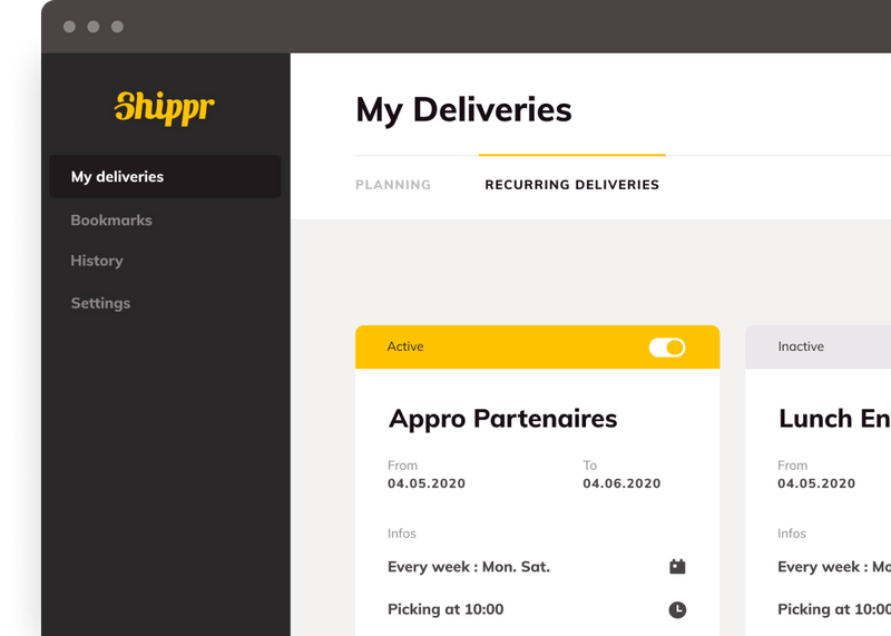 Shippr | Livraisons le jour même pour les professionnels
