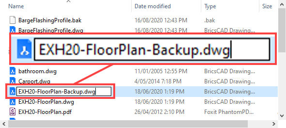 How to set up and use drawing backup files