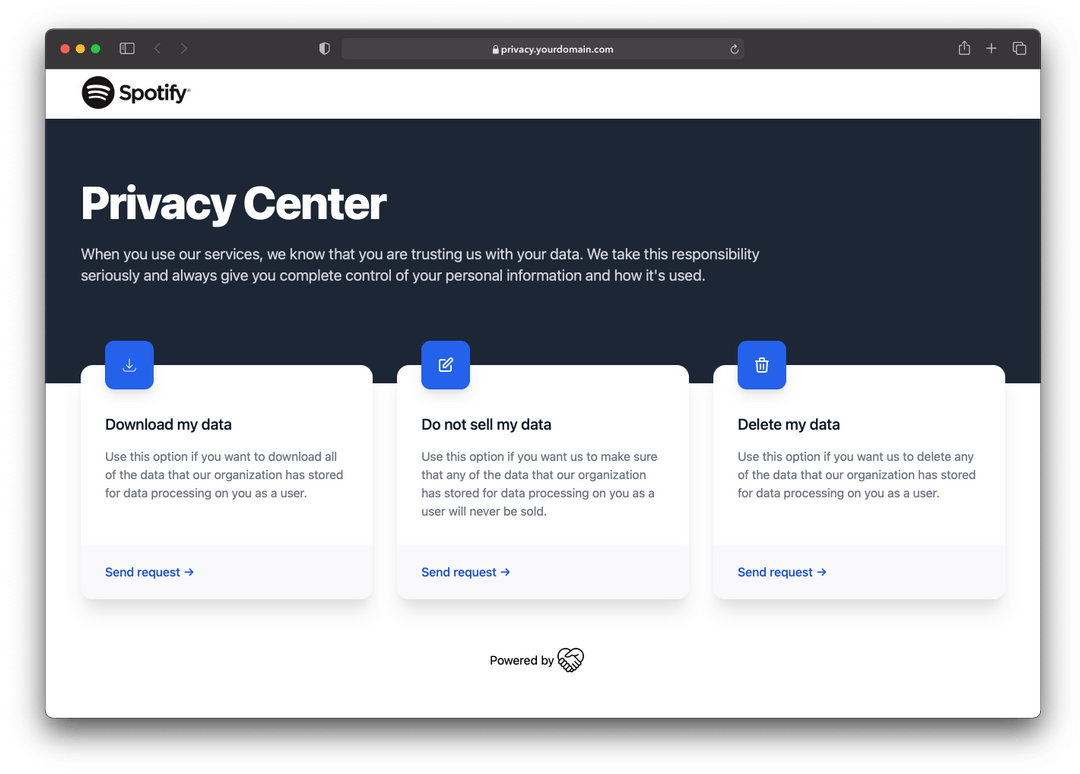 Privacypage - Create your own branded privacy page