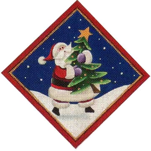 Hand Painted Needlepoint Tree Skirts | Rebecca Wood Designs