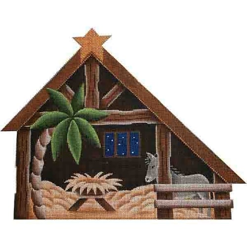Hand Painted Nativity Needlepoint | Rebecca Wood Designs