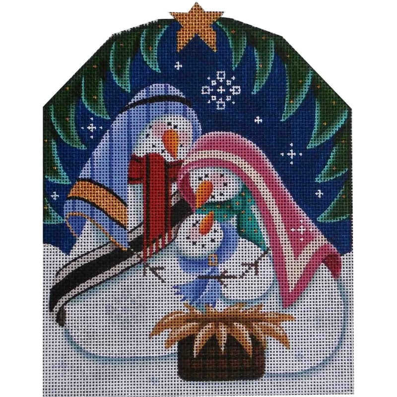 Hand Painted Nativity Needlepoint | Rebecca Wood Designs