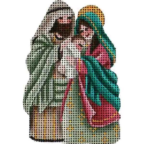 Hand Painted Nativity Needlepoint | Rebecca Wood Designs