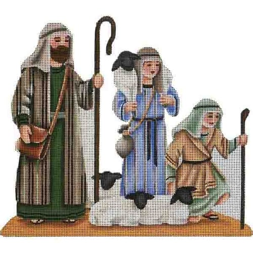 Hand Painted Nativity Needlepoint | Rebecca Wood Designs