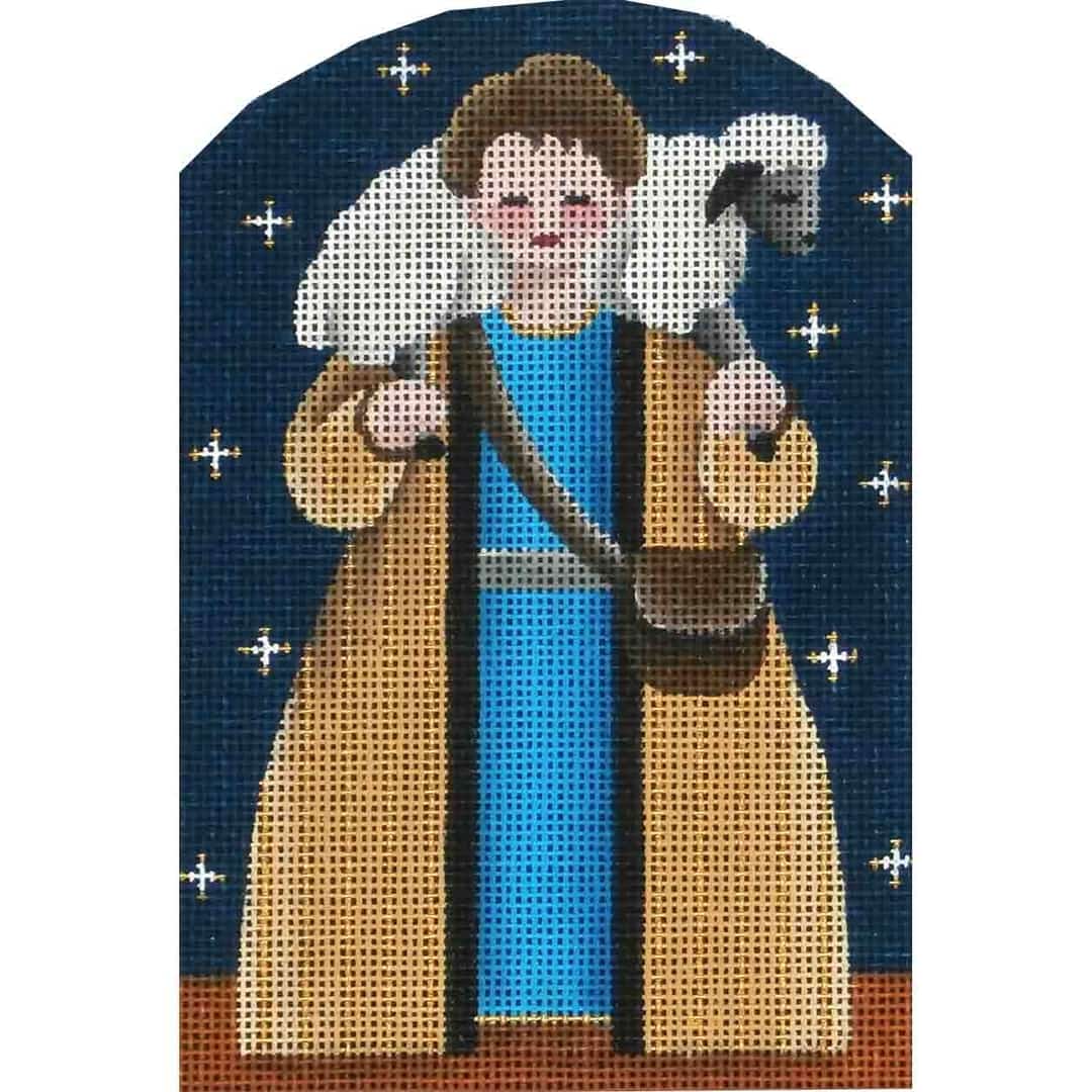 Hand Painted Nativity Needlepoint | Rebecca Wood Designs