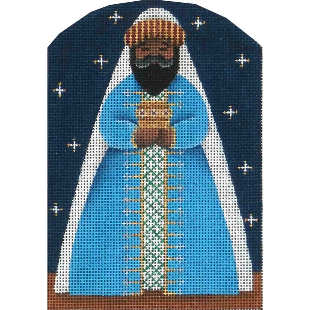 Hand Painted Nativity Needlepoint | Rebecca Wood Designs