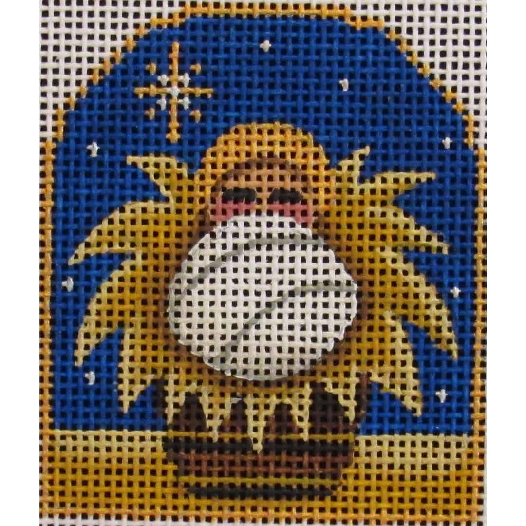 Hand Painted Nativity Needlepoint | Rebecca Wood Designs
