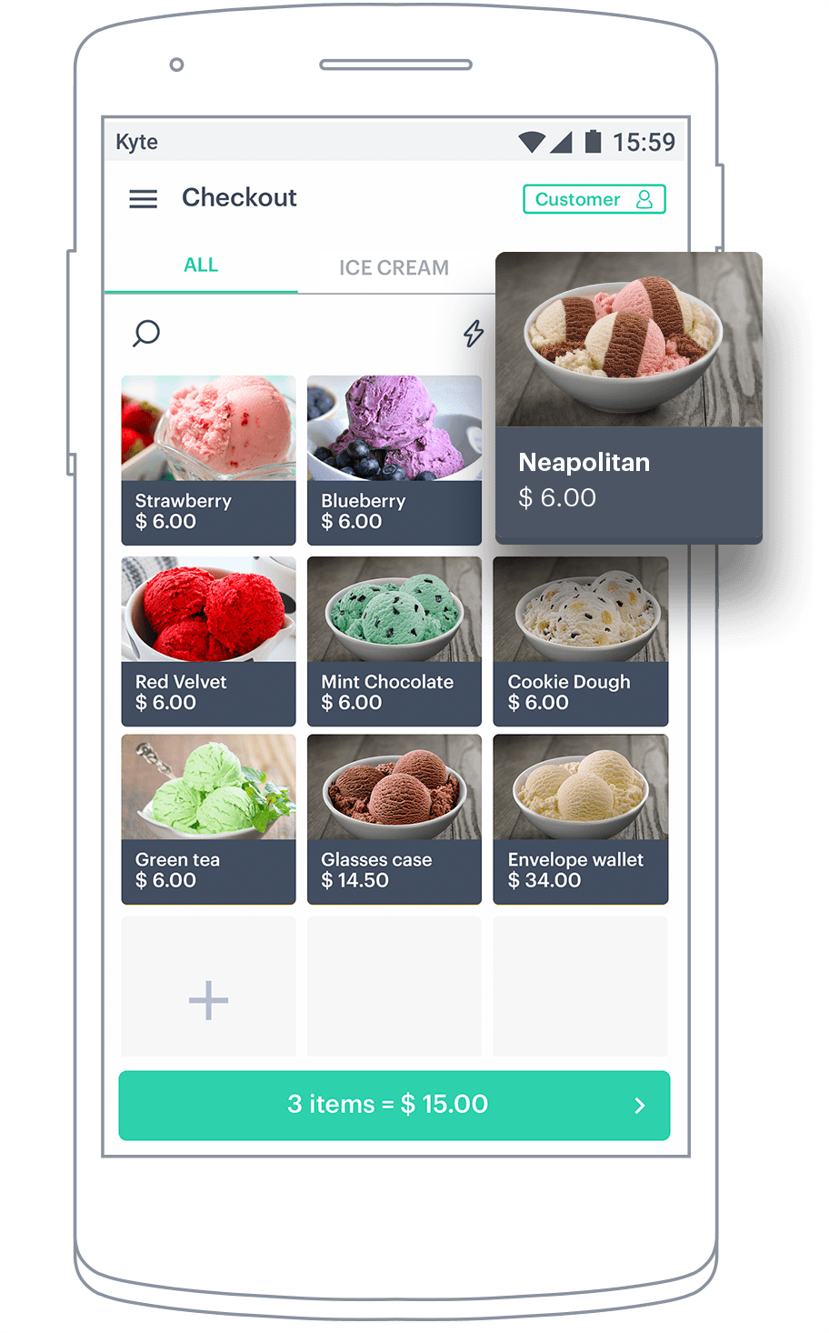 The POS system for your ice cream shop | Kyte
