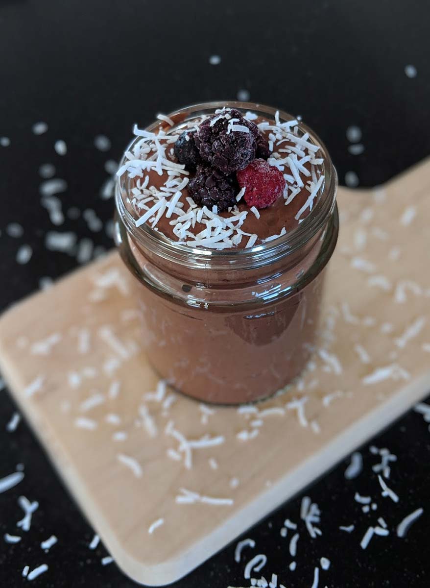 A guilt-free, gluten, dairy and egg free dessert that involves no cooking.