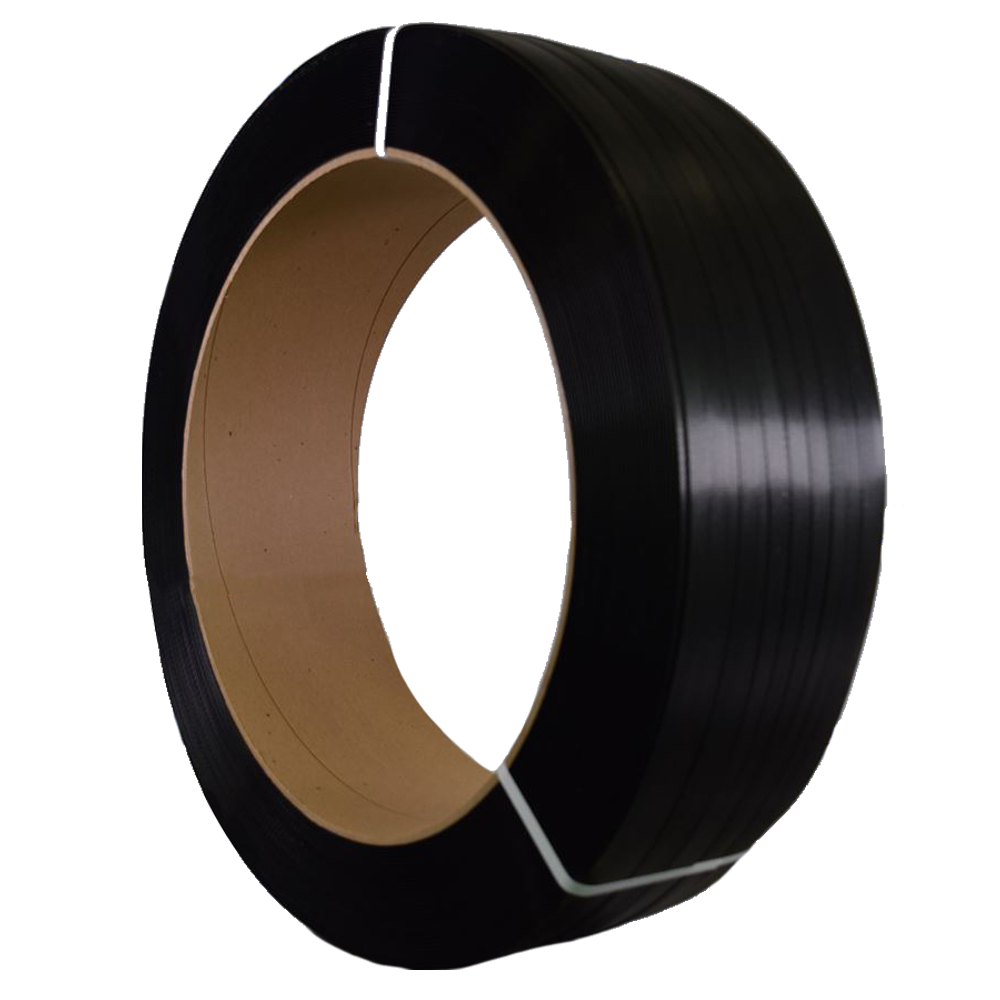 1/2" 8 X 8 .024 BLACK POLY STRAPPING 9000' HG