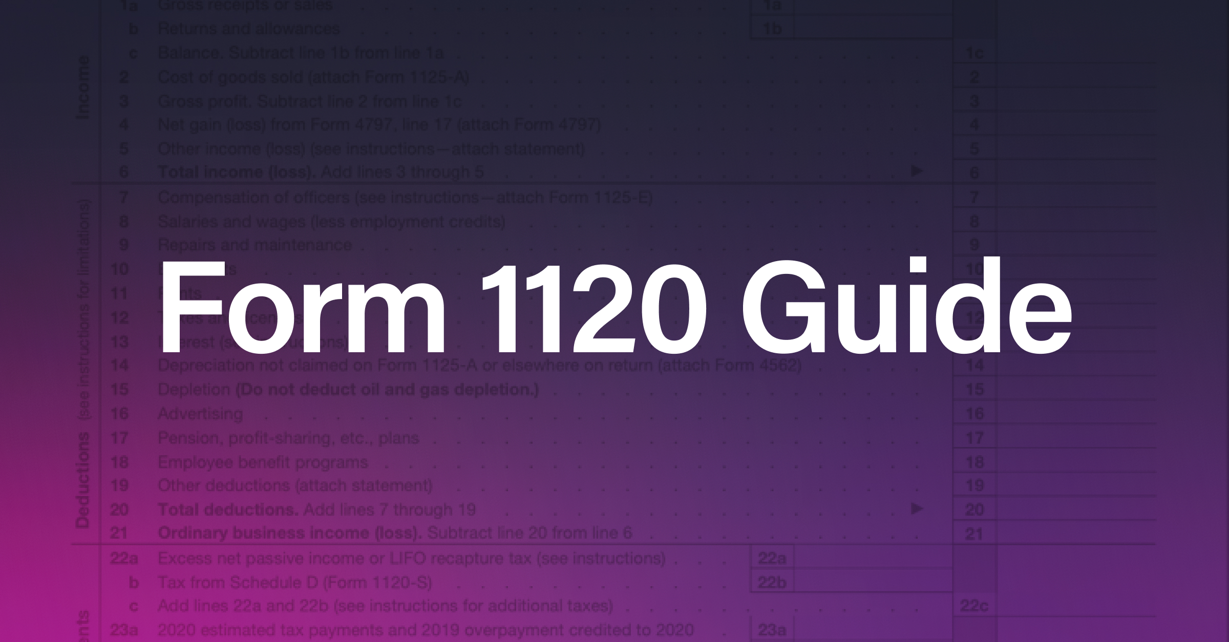 Form 1120 When And How To File