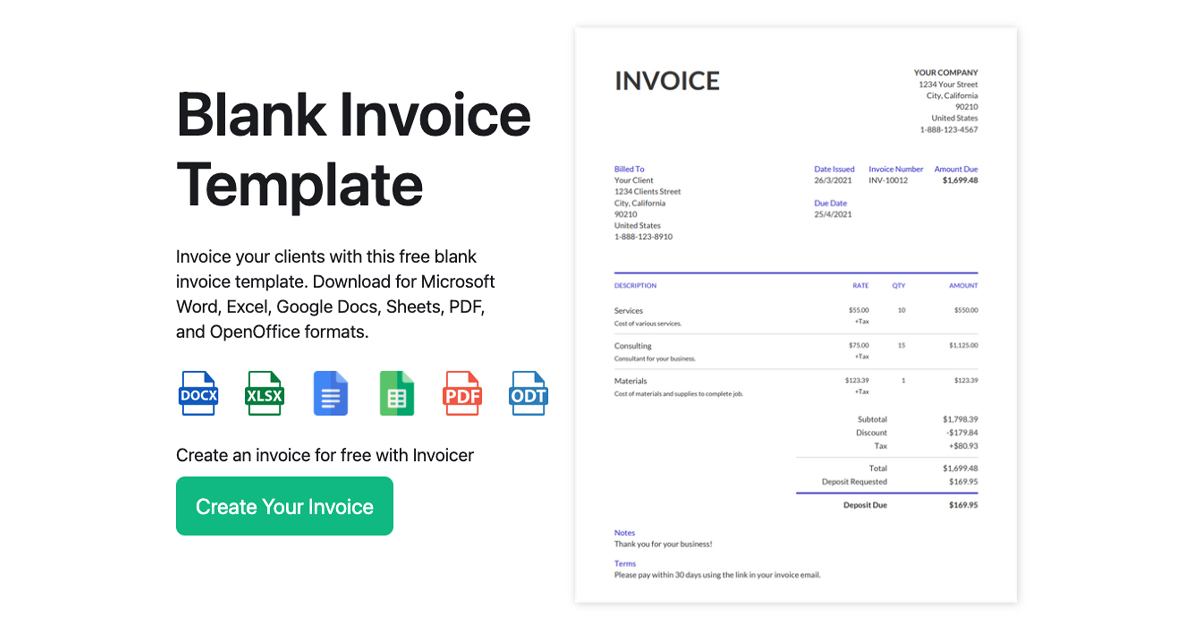 Blank Invoice Template