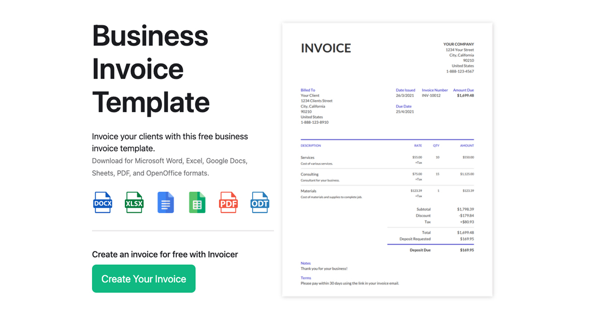 Business Invoice Template