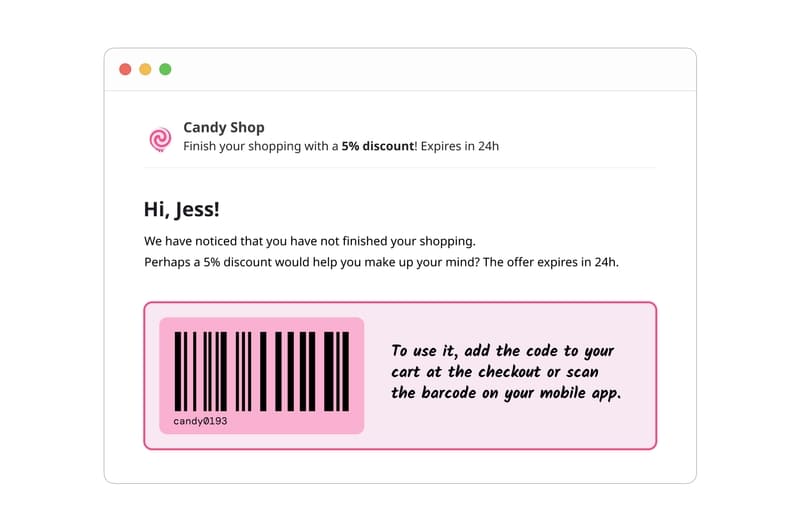 Voucherify Promotion Example - Abandoned Cart Coupon Campaign