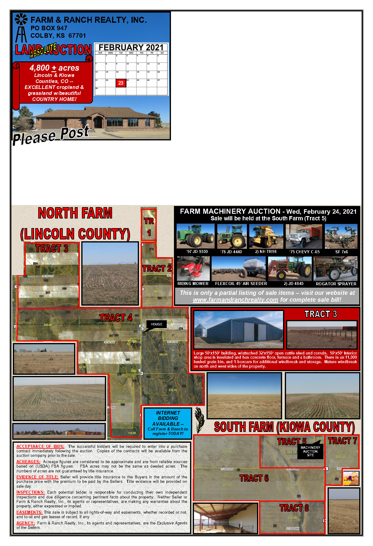 4,800 acres cropland, grass & beautiful modern home