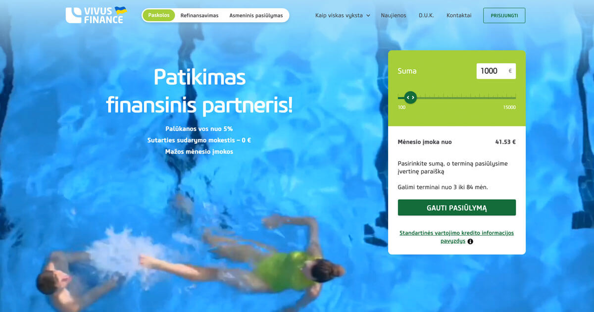 Paskola | Vivus Finance