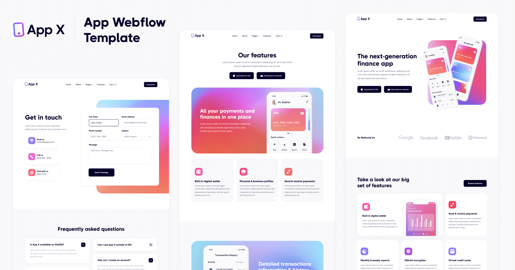 Changelog App X Webflow Ecommerce Website Template