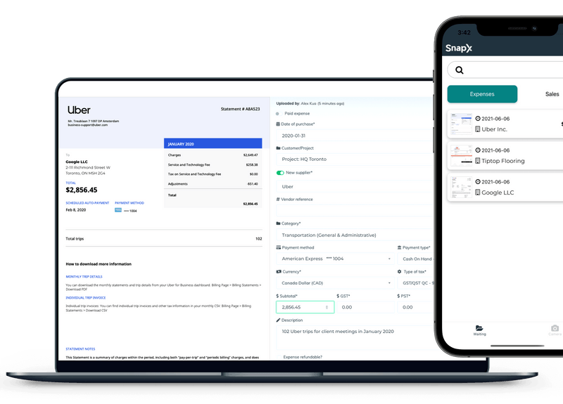 Tenue de livres, entrée de données et comptabilité automatisées | SnapX