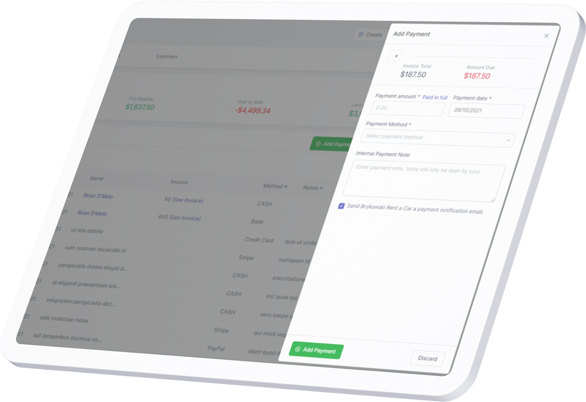Easy Invoice Transactions - InvoiceQuick Features