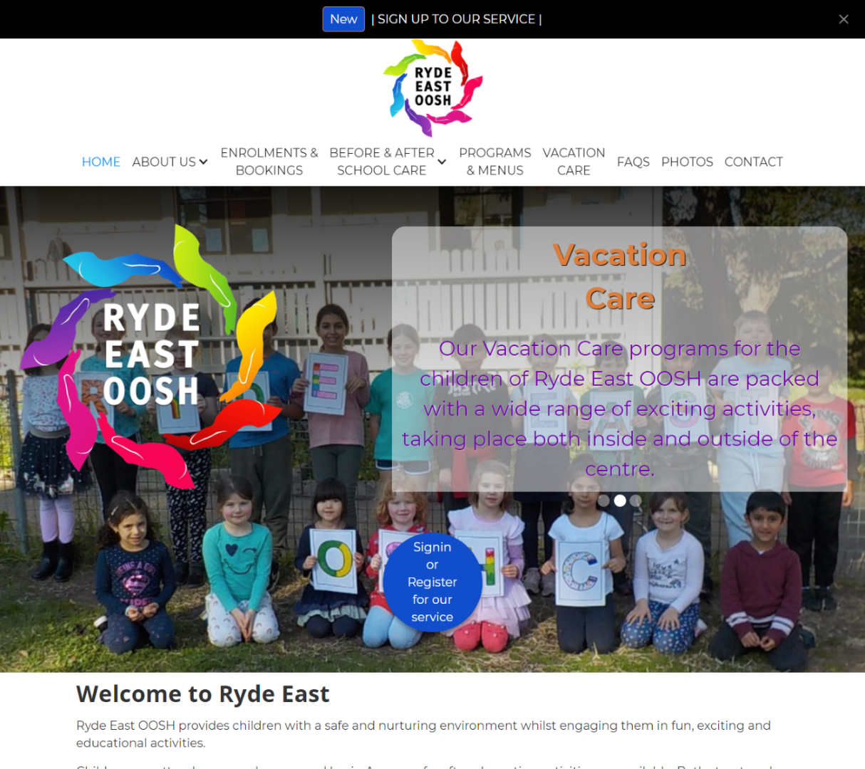 Ryde East OOSH Home