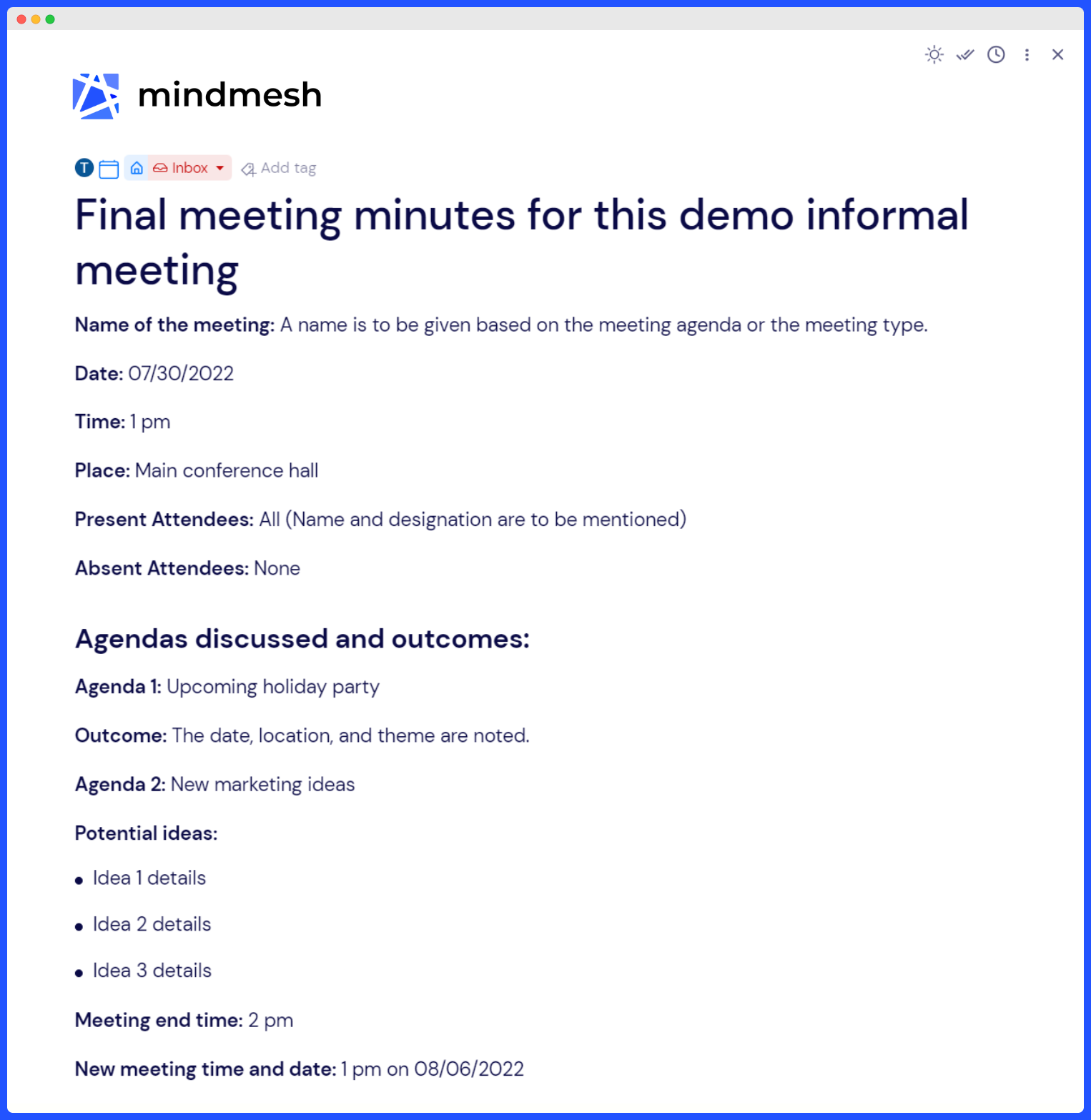 What Are Meeting Minutes Definition Example FAQ Mindmesh