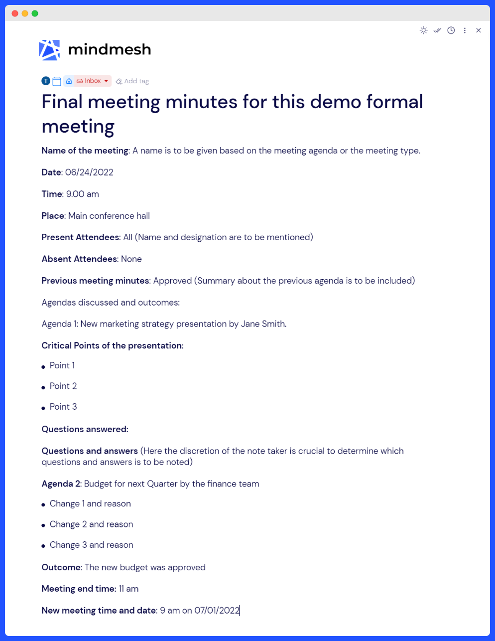 What Are Meeting Minutes Definition Example FAQ Mindmesh