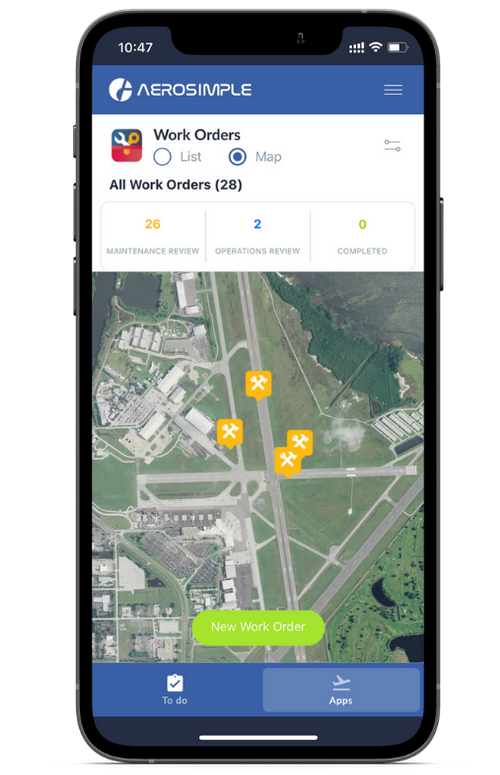 Work Order Management (CMMS) System for Airports - Aerosimple