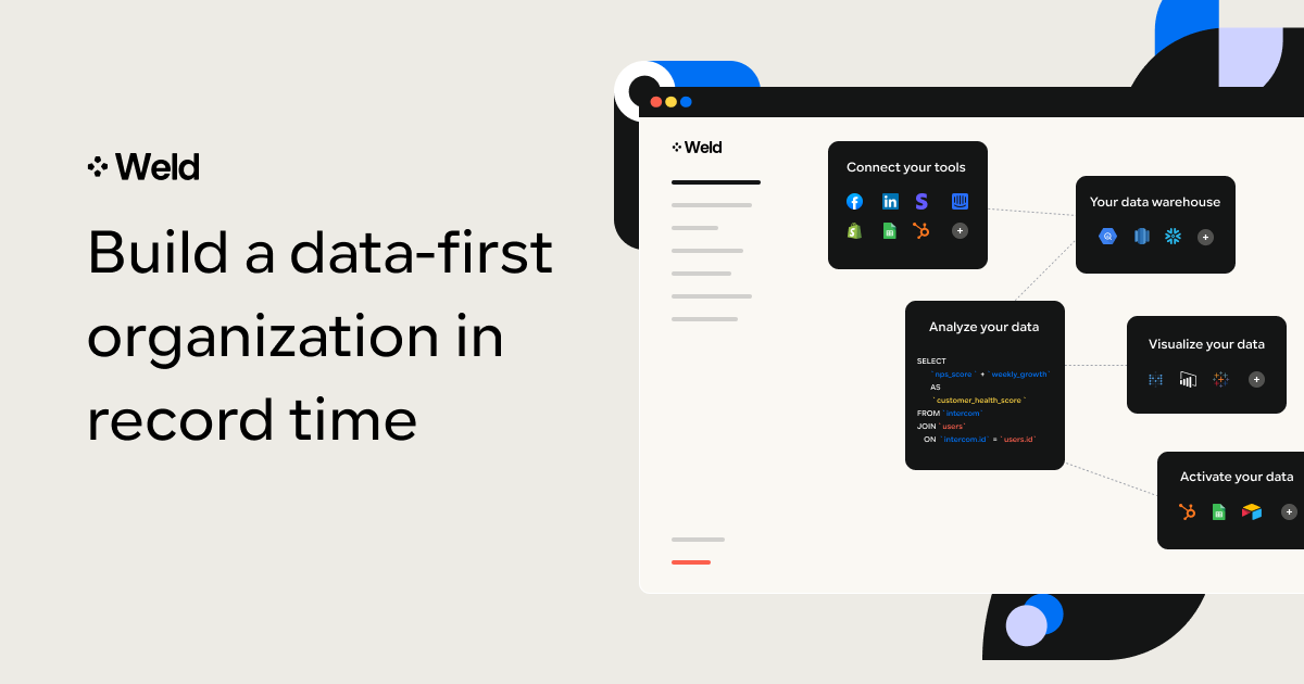 Weld | The easiest way to set up a modern data stack