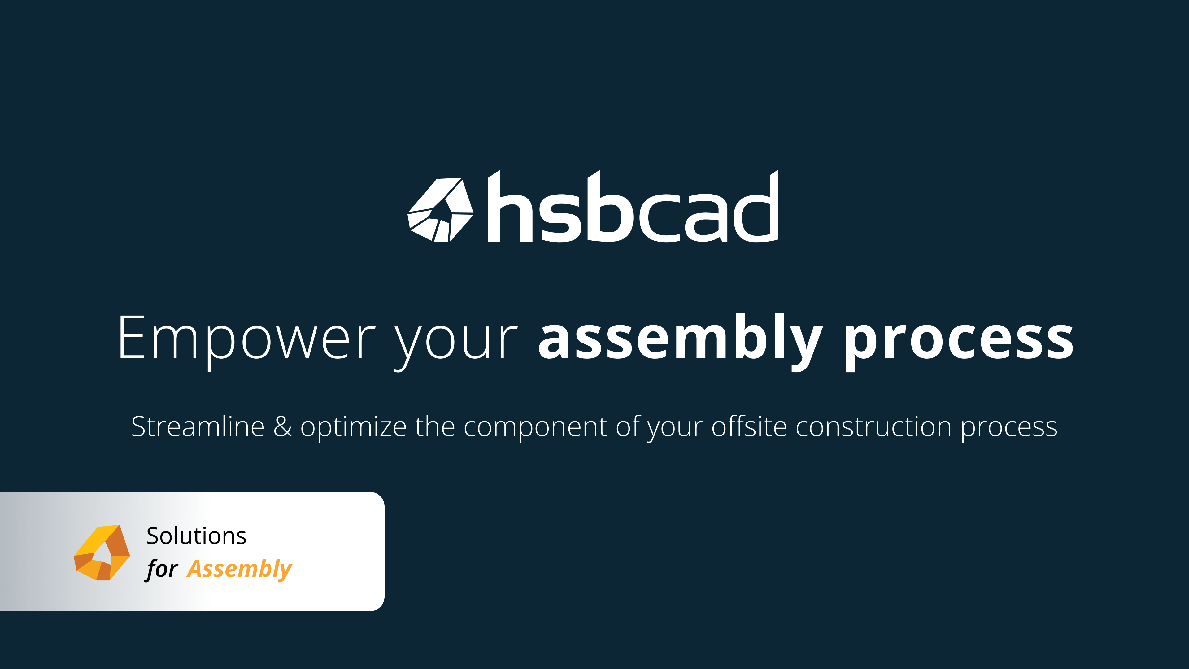 Assembly Offsite Construction Software | hsbcad