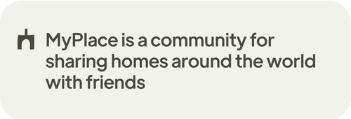 MyPlace -- Host & Stay With Friends